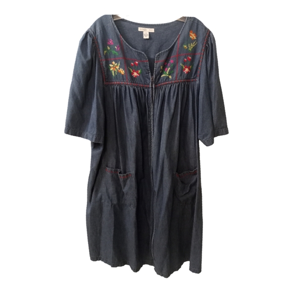 Go Softly Woman | Intimates & Sleepwear | Vintage Denim Embroidered ...